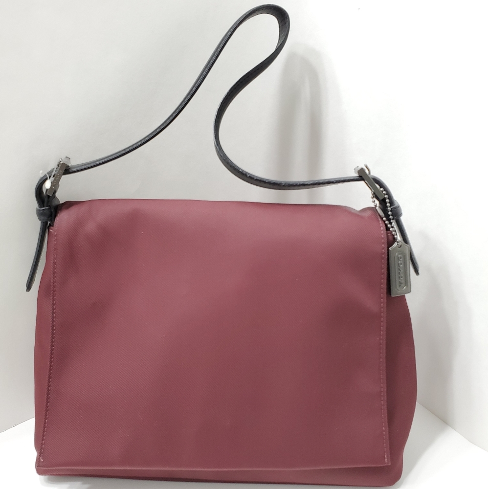 Coach Mercer Canvas Leather Nylon Hobo Bag - Gem